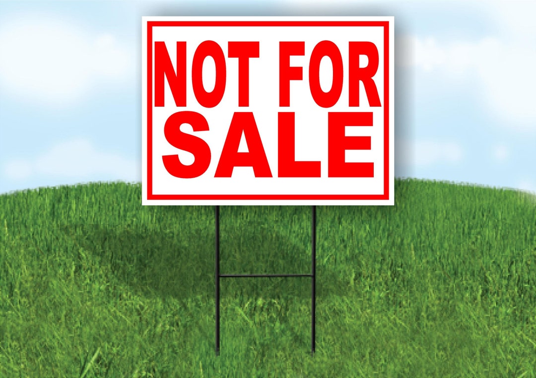 Not for Sale Red Yard Sign Road Sign With Stand - Etsy