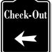 Check-out Left Arrow Black Aluminum Composite Sign - Etsy