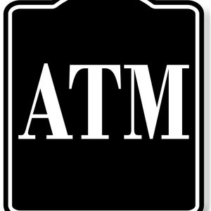 Atm BLACK Aluminum Composite Sign - Etsy