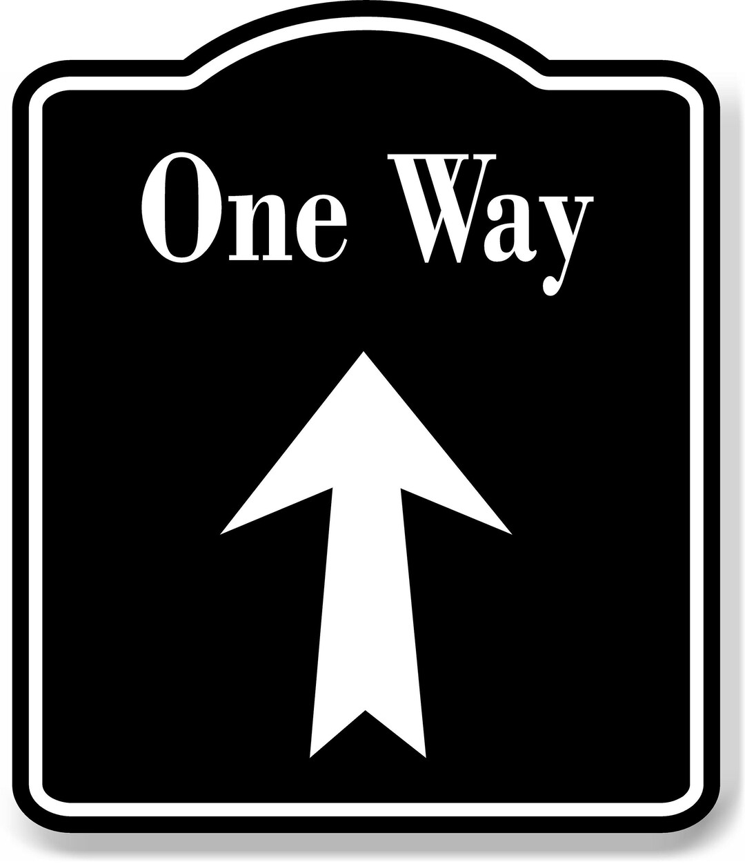 One Way up Arrow BLACK Aluminum Composite Sign - Etsy