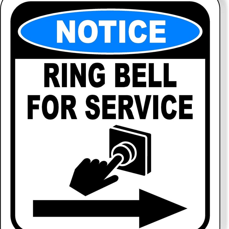 Please Ring Bell for Assistance Sign - Etsy