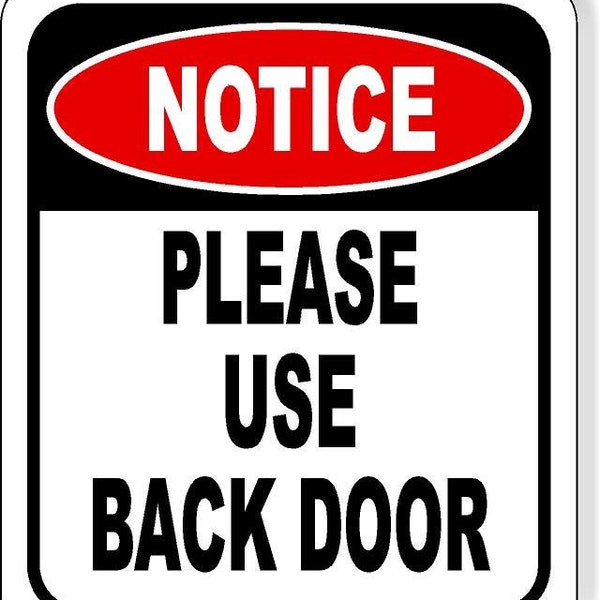 Use Back Door Sign - Etsy