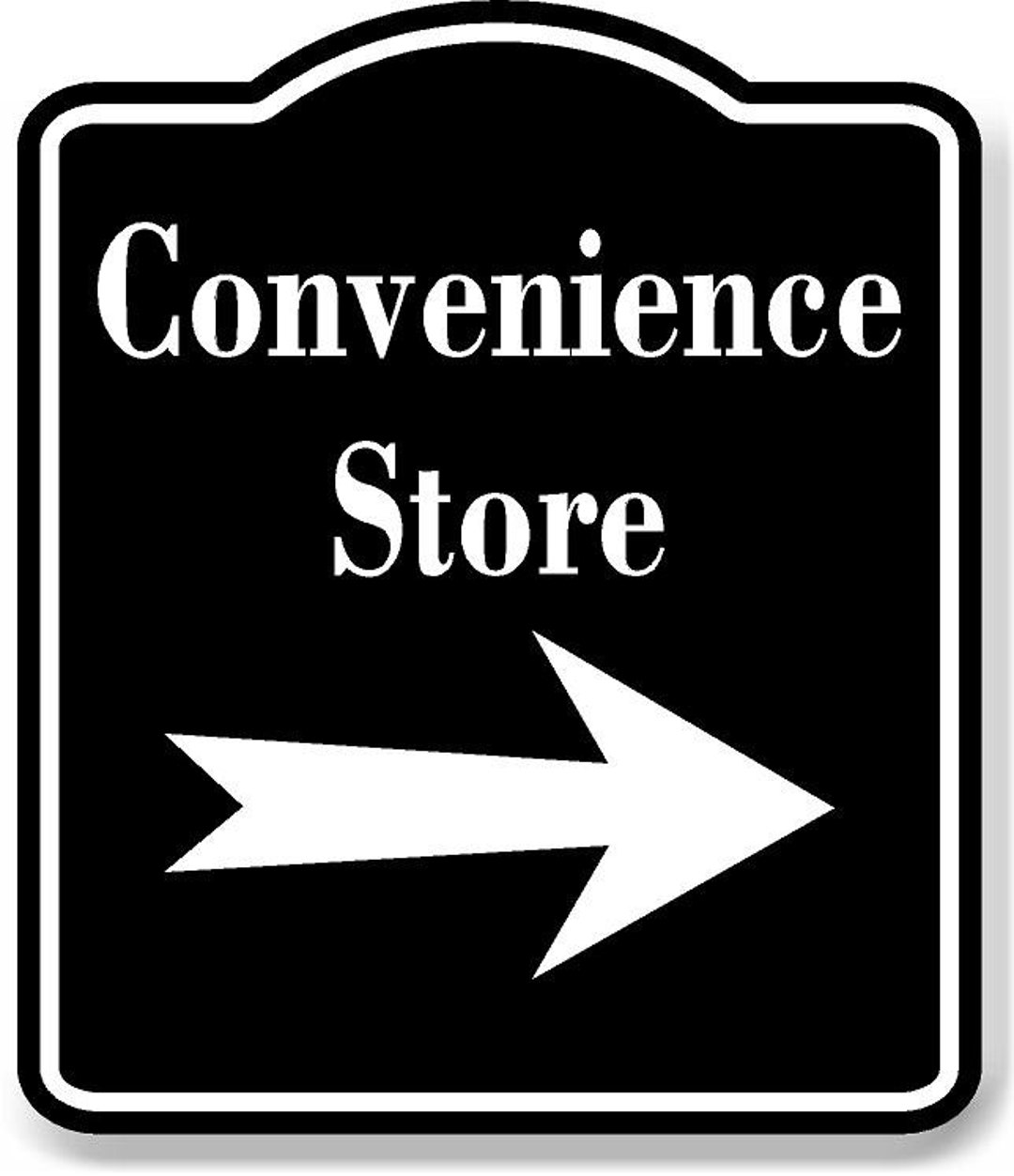 Convenience Store Right Arrow BLACK Aluminum Composite Sign - Etsy