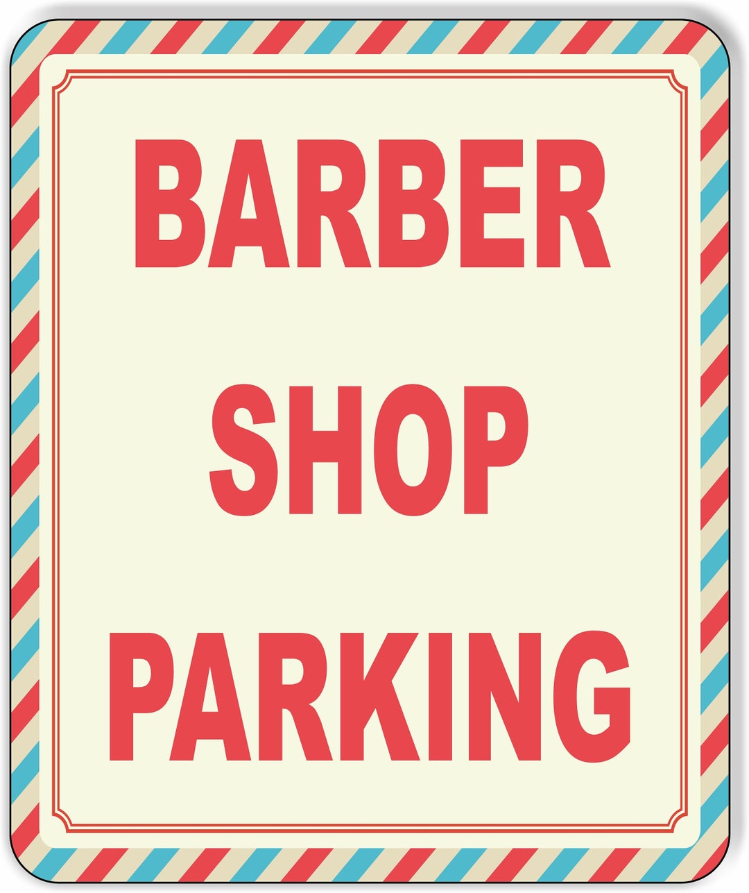 Barber Shop Parking Aluminum Composite Sign - Etsy