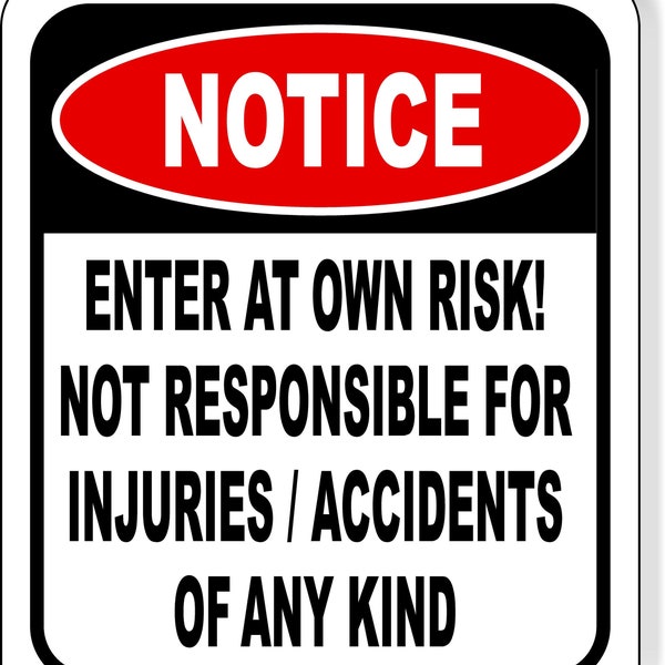 Enter at Own Risk - Etsy
