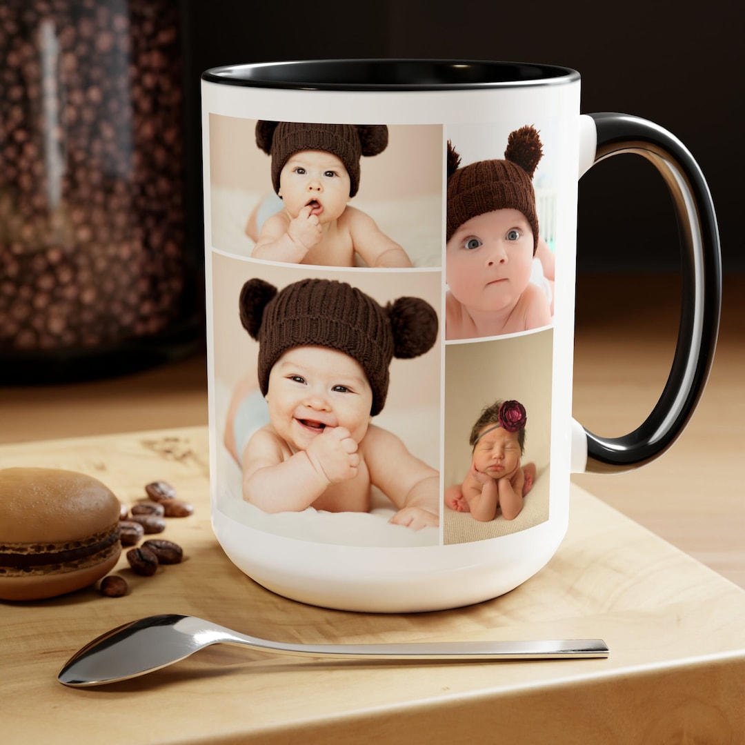 Personalized Photo Collage Mug, Personalized Baby Mug, Baby Photo Mug ...