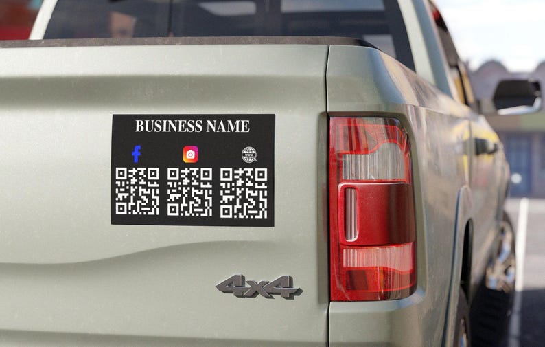 Personalized Car Magnet, QR Code Sign Business Bumper Magnet, Custom QR ...