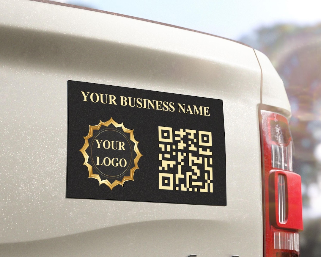 Small Business QR Code Sign,custom Business Logo Car Magnet,bumper ...
