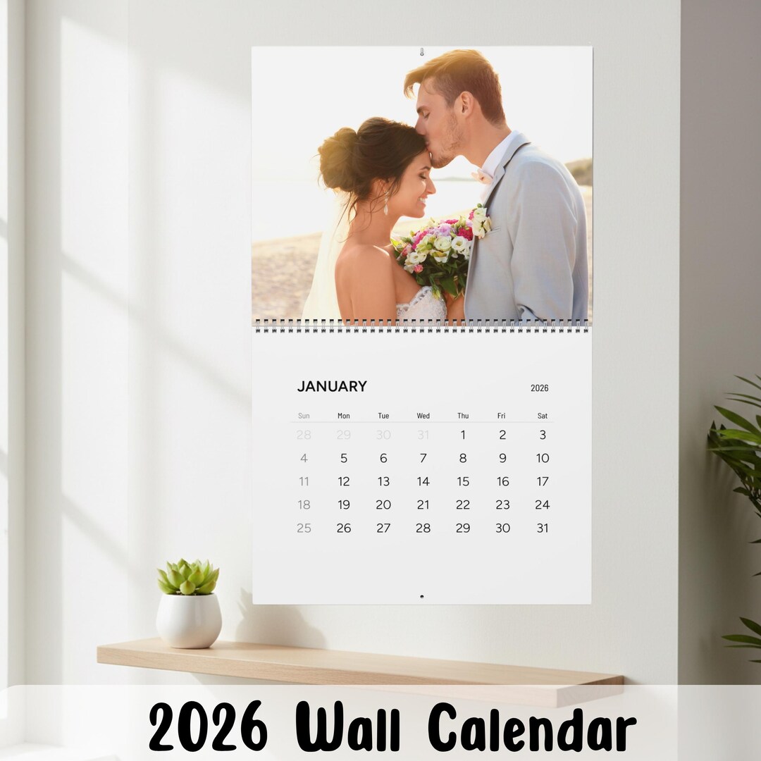 Personalized Couples Photo Calendar 2026, Custom Memory Wall Calendar ...