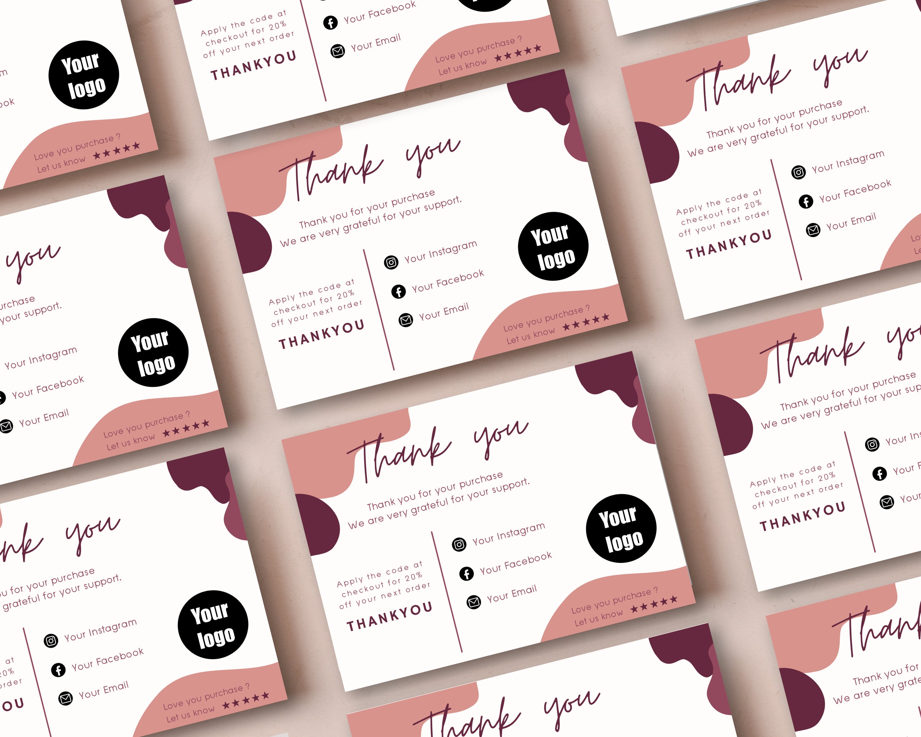 Creative Thank You Card Template Elevate Your Packaging With a Personal ...