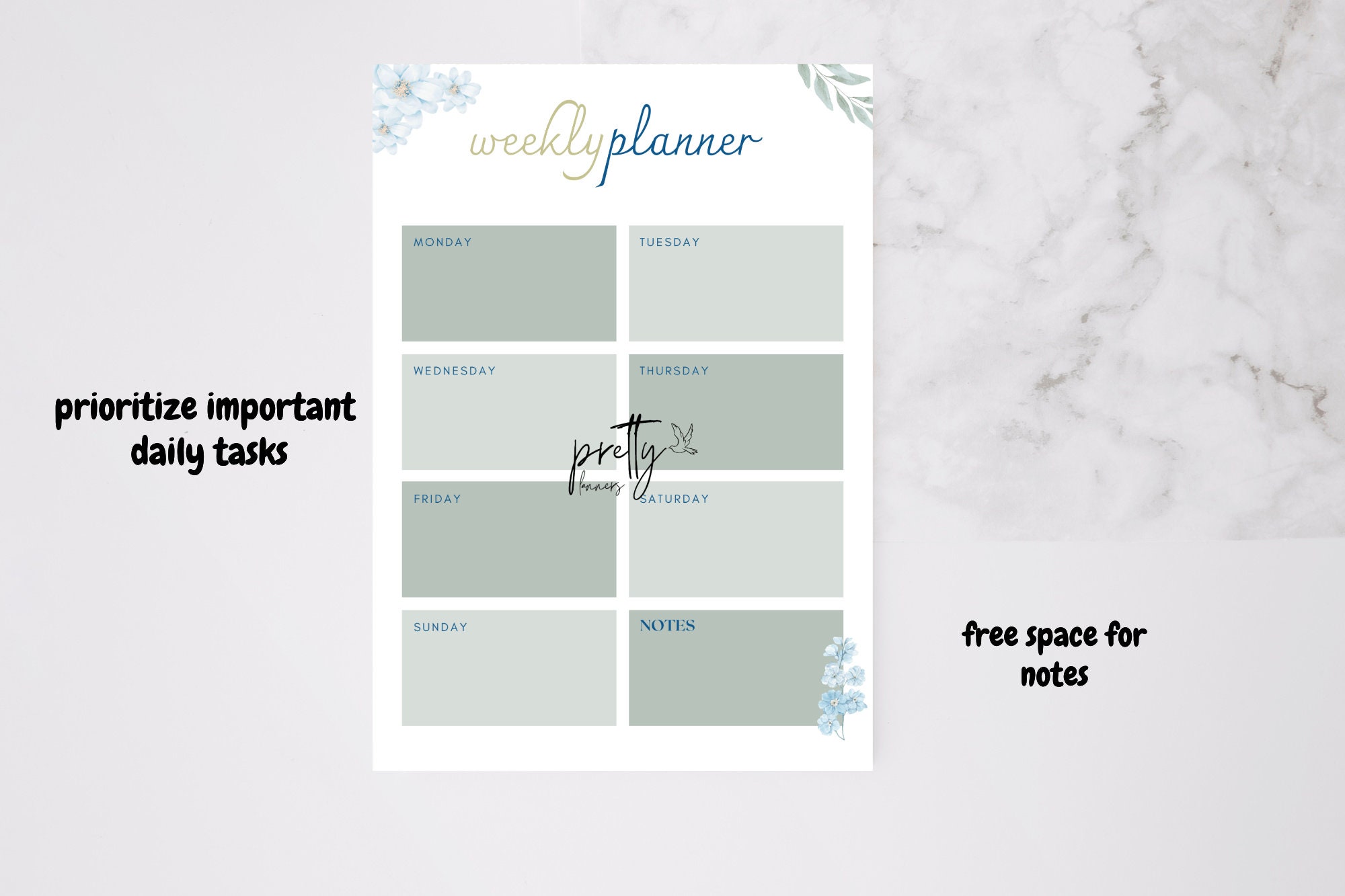 Printable Weekly Planner Sheet, Printable Weekly Schedule, Weekly ...