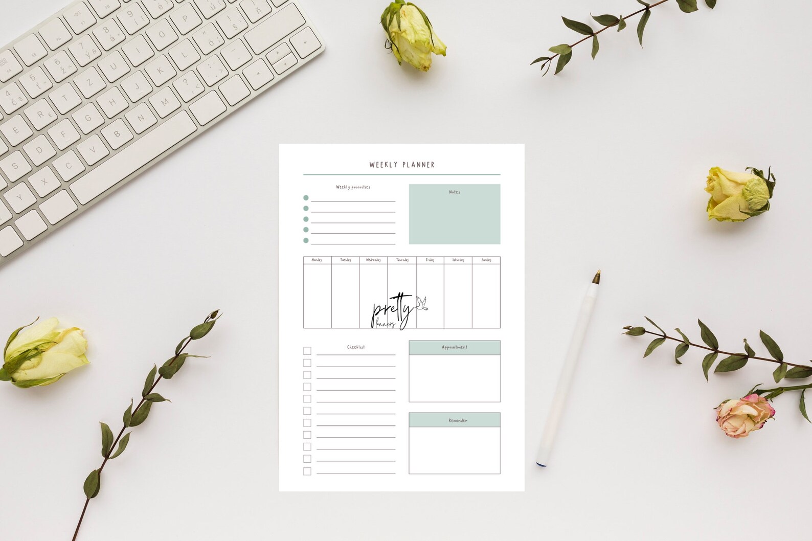 Printable Weekly Planner, Printable Weekly Planner Page, Printable ...