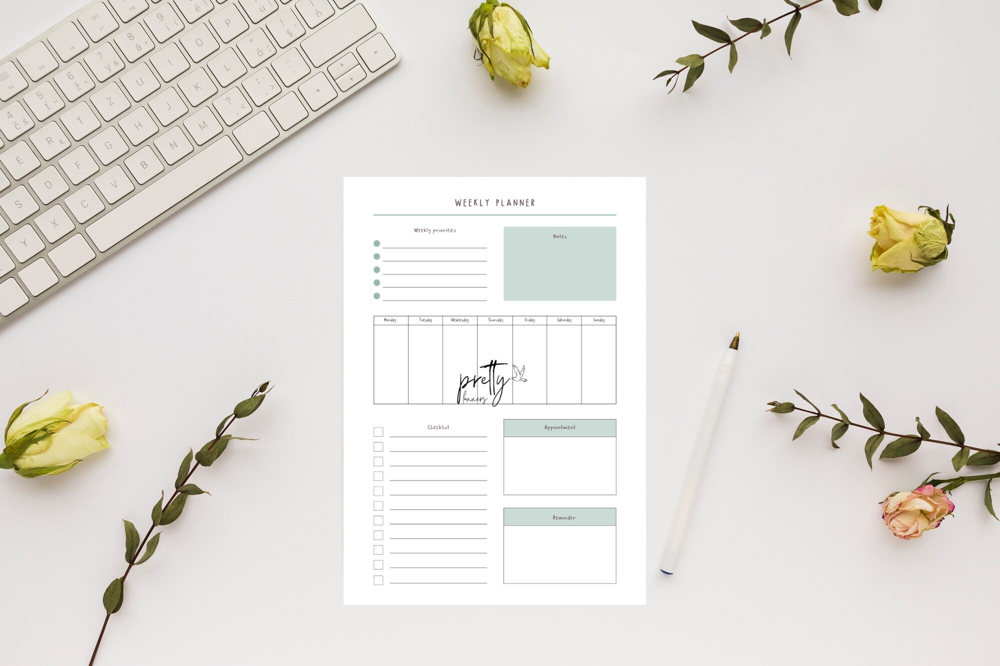 Printable Weekly Planner, Printable Weekly Planner Page, Printable ...