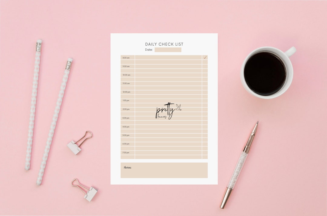 Daily Checklist, Daily Routine, Daily Schedule, Daily Journal, Bundle ...
