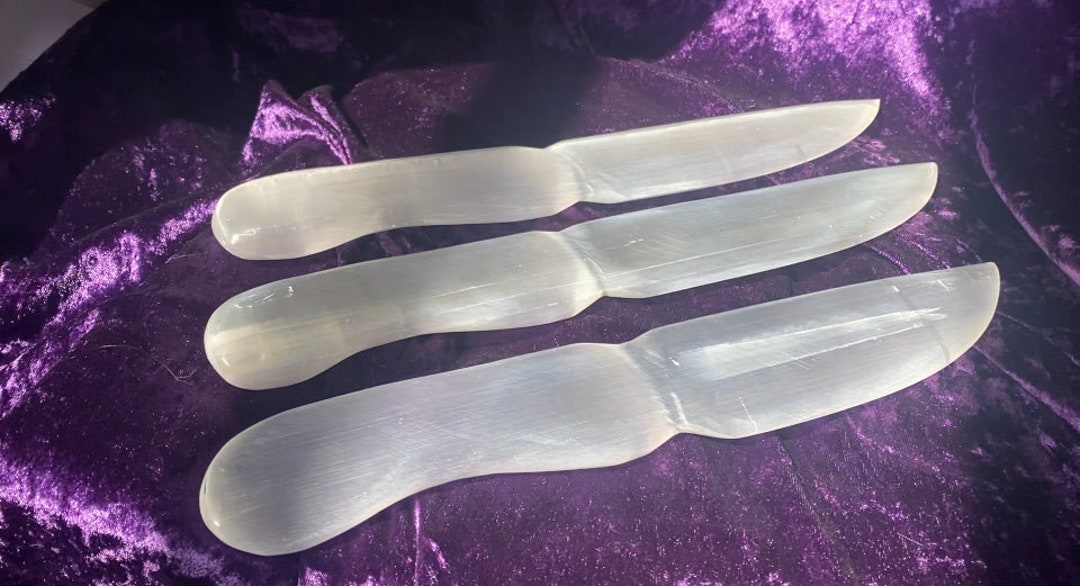 Selenite Knife: Unveil the Power of the Greek Moon Goddess Stone for ...