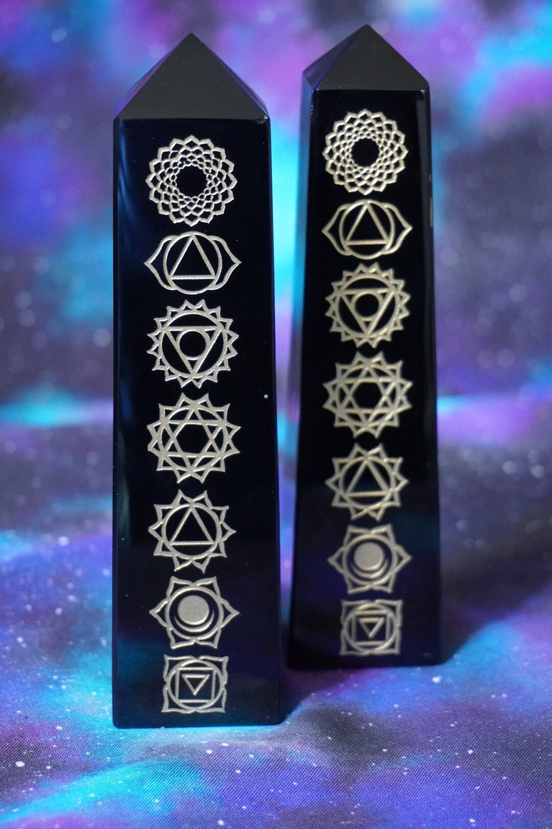Handmade Obelisk With Chakra Design for Its Shielding Energy - Etsy