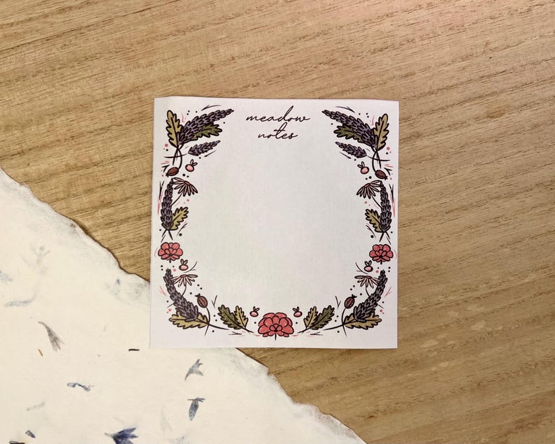 Cottagecore Floral Memo Pad Loose Notes for To-do Lists & Plans - Etsy
