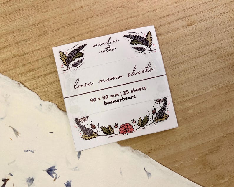 Cottagecore Floral Memo Pad Loose Notes for To-do Lists & Plans - Etsy