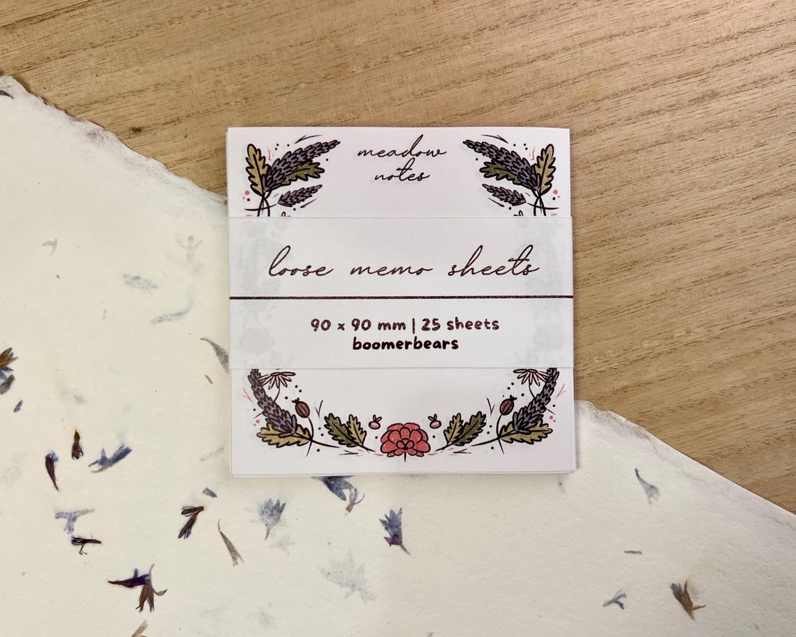 Cottagecore Floral Memo Pad Loose Notes for To-do Lists & Plans - Etsy
