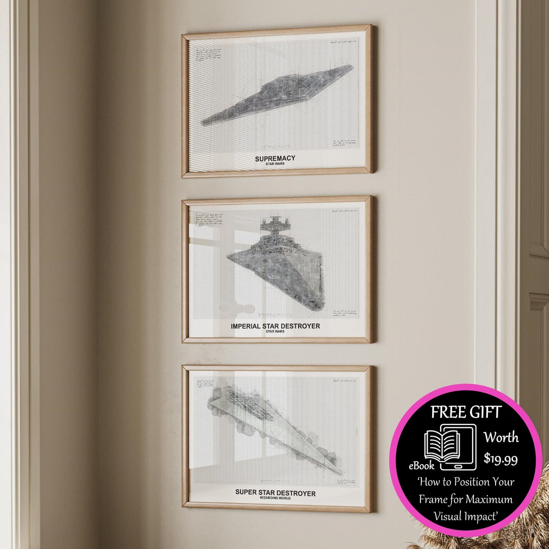 Star Wars Super Star Destroyer Print Spaceship Wall Art Painting Star ...