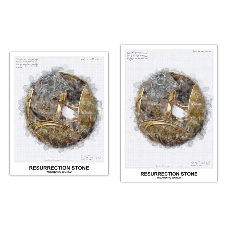 Tale of Three Brothers Elder Wand Wizard Poster Potter Wall - Etsy