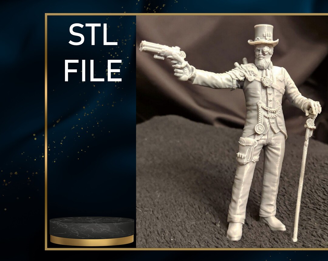 Steampunk Gentleman STL 3D Model - Etsy