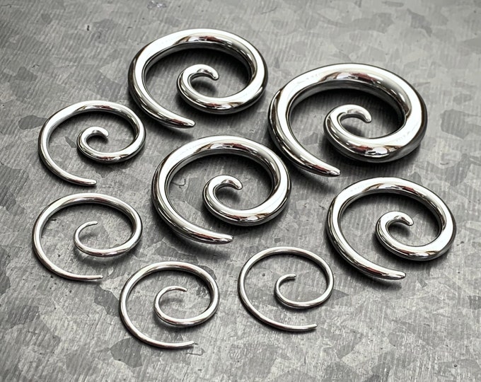 Pairs Red Spiral Earring Plugs/acrylic Hanging Tapers/plug Gauges/ear ...