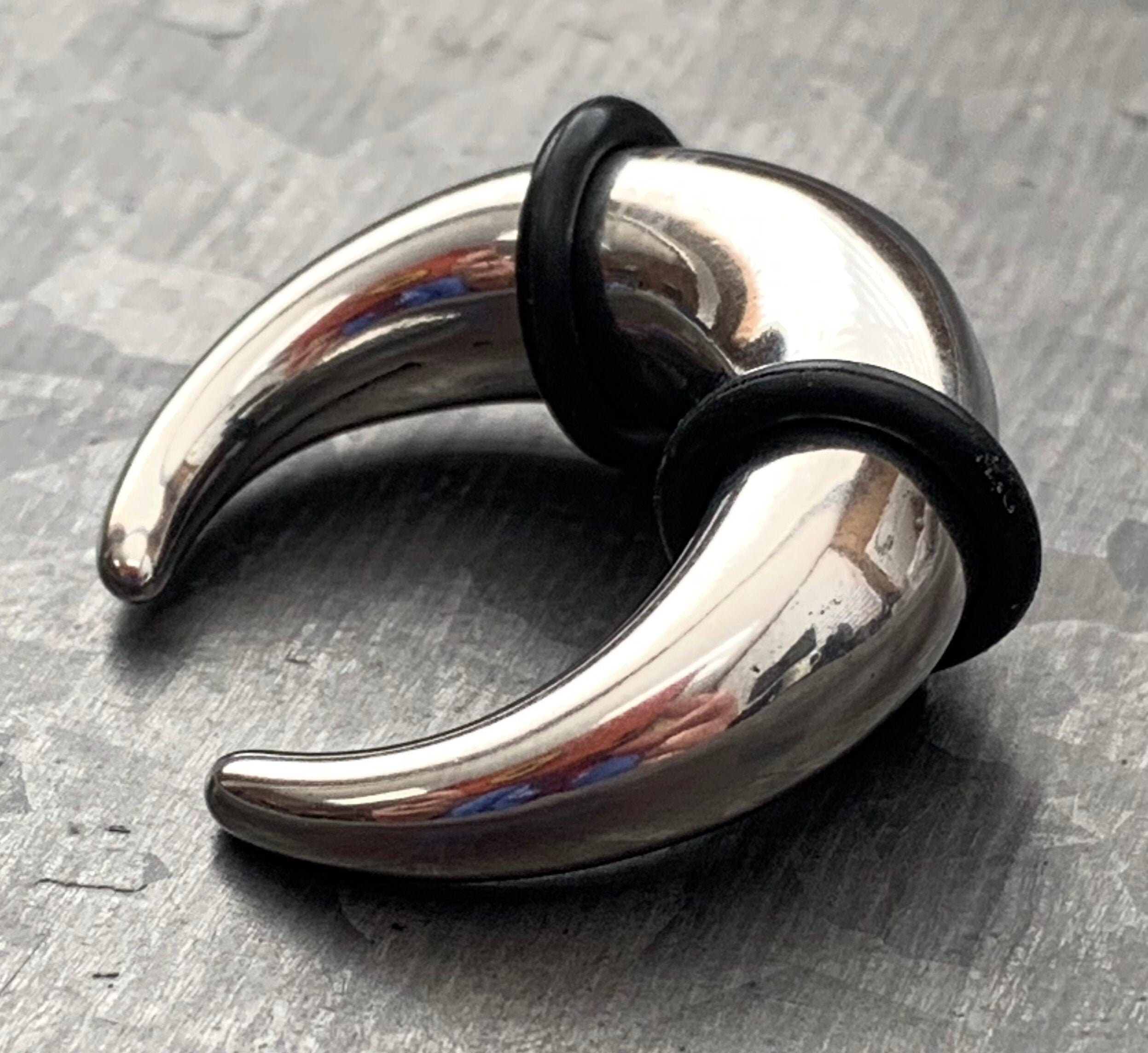 1 PIECE Solid 316L Surgical Steel Septum Ring / Buffalo Taper With O ...