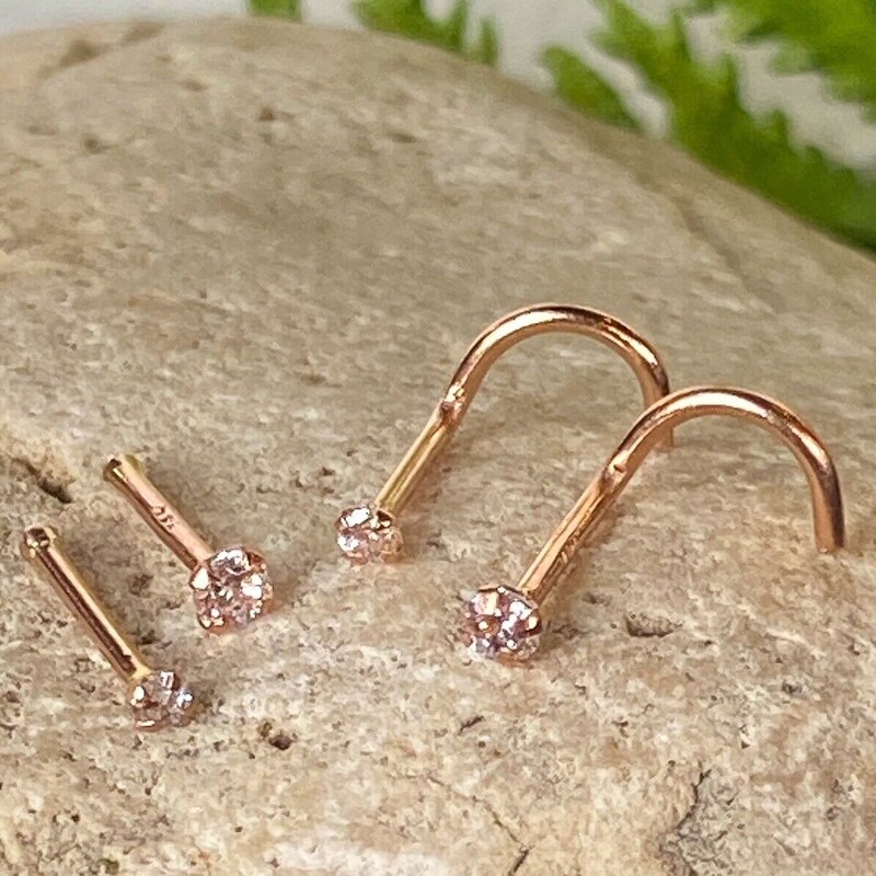 Rose Gold Nose Ring - Etsy