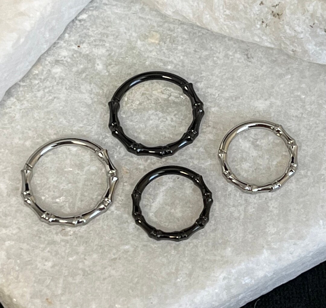 1 Piece Unusual Linked Bones Style Hinged Segment Septum Ring - 16g ...