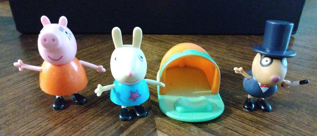 4 Peppa Pigs Mommy Pedro Pony Magician & Rebecca Rabbit With - Etsy