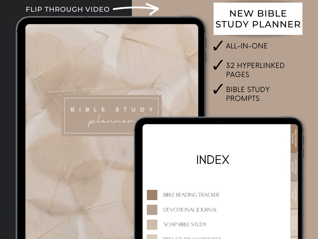 Digital Bible Study Planner Hyperlinked Faith Planner Goodnotes Planner ...