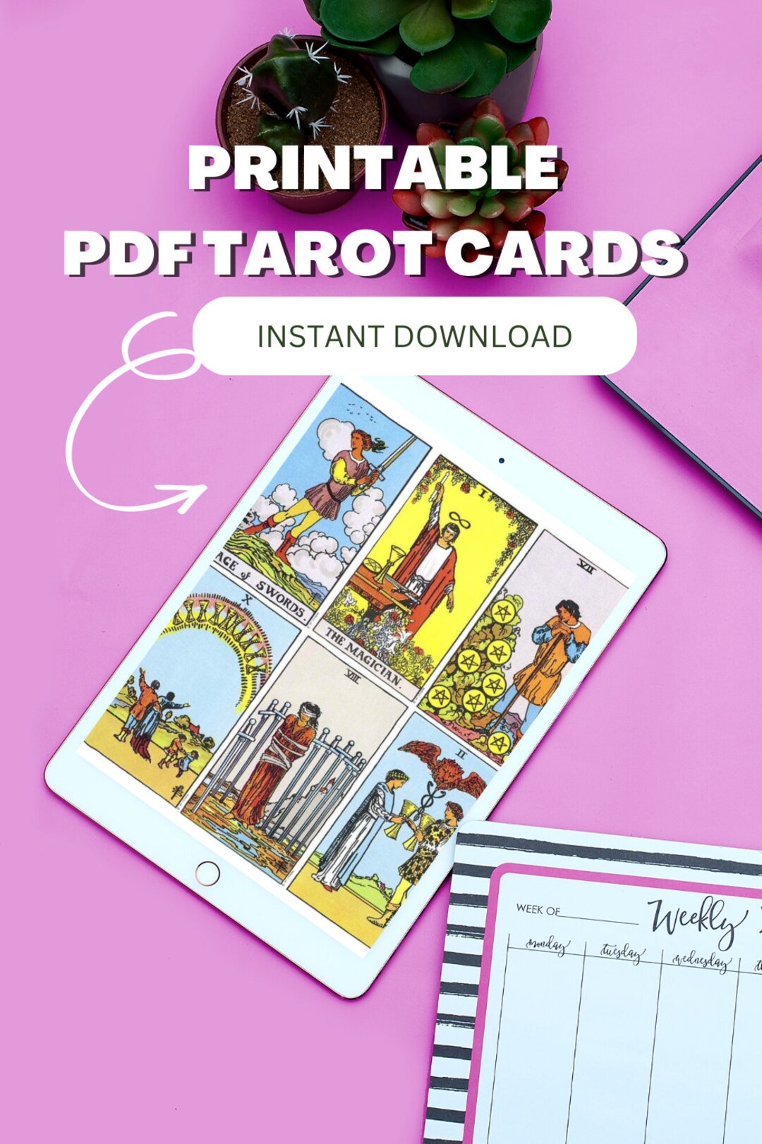 High Quality 78 Printable TAROT DECK Rider Waite Smith Deck - Etsy