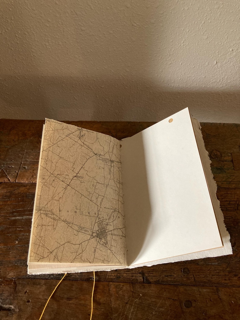 LAND JOURNAL 02—notebook, Upcycled, Collage, Handmade, Mixed Media ...