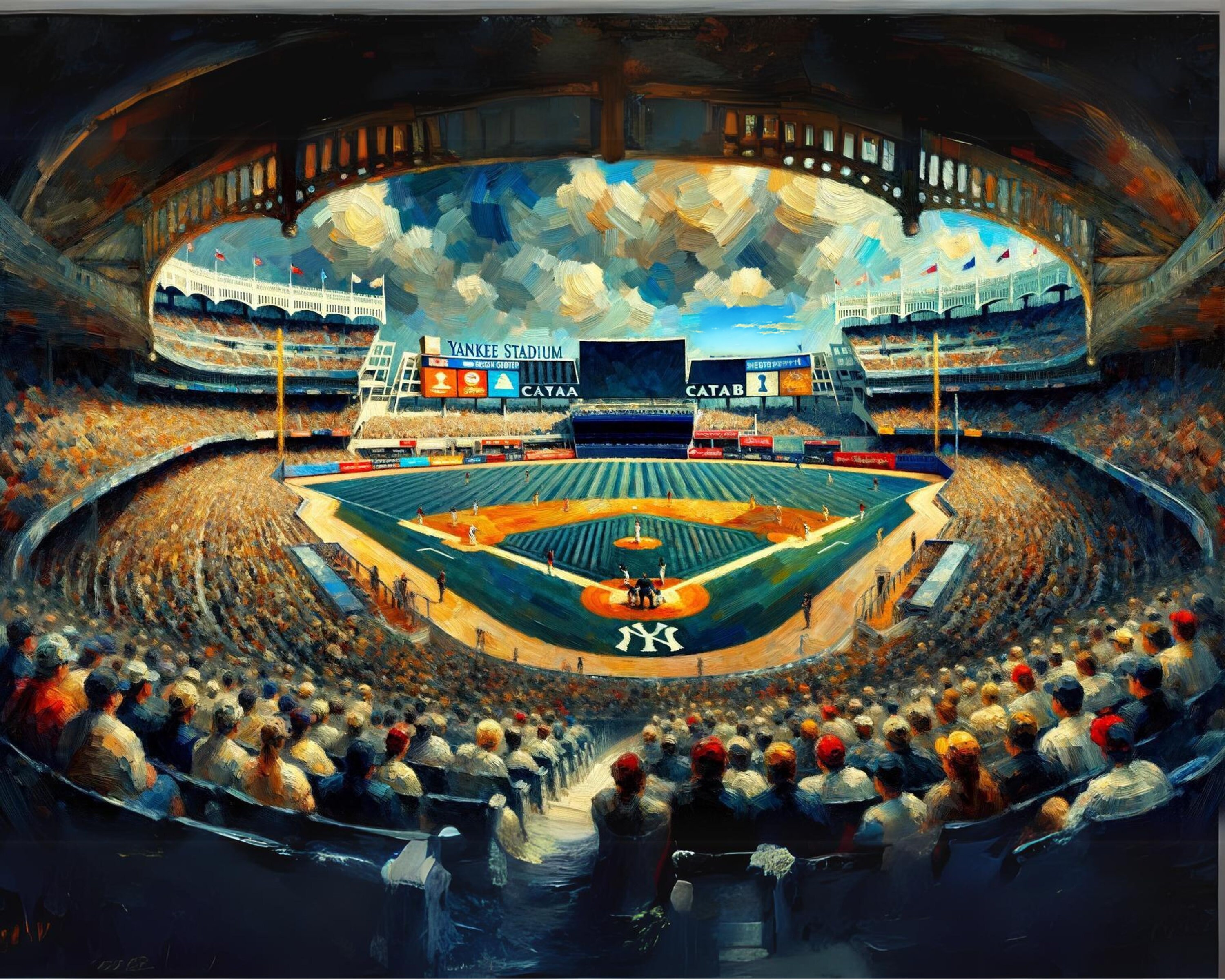 Original Yankee Stadium Art 5pack 8x10 Digital Prints for Yankees Fans ...