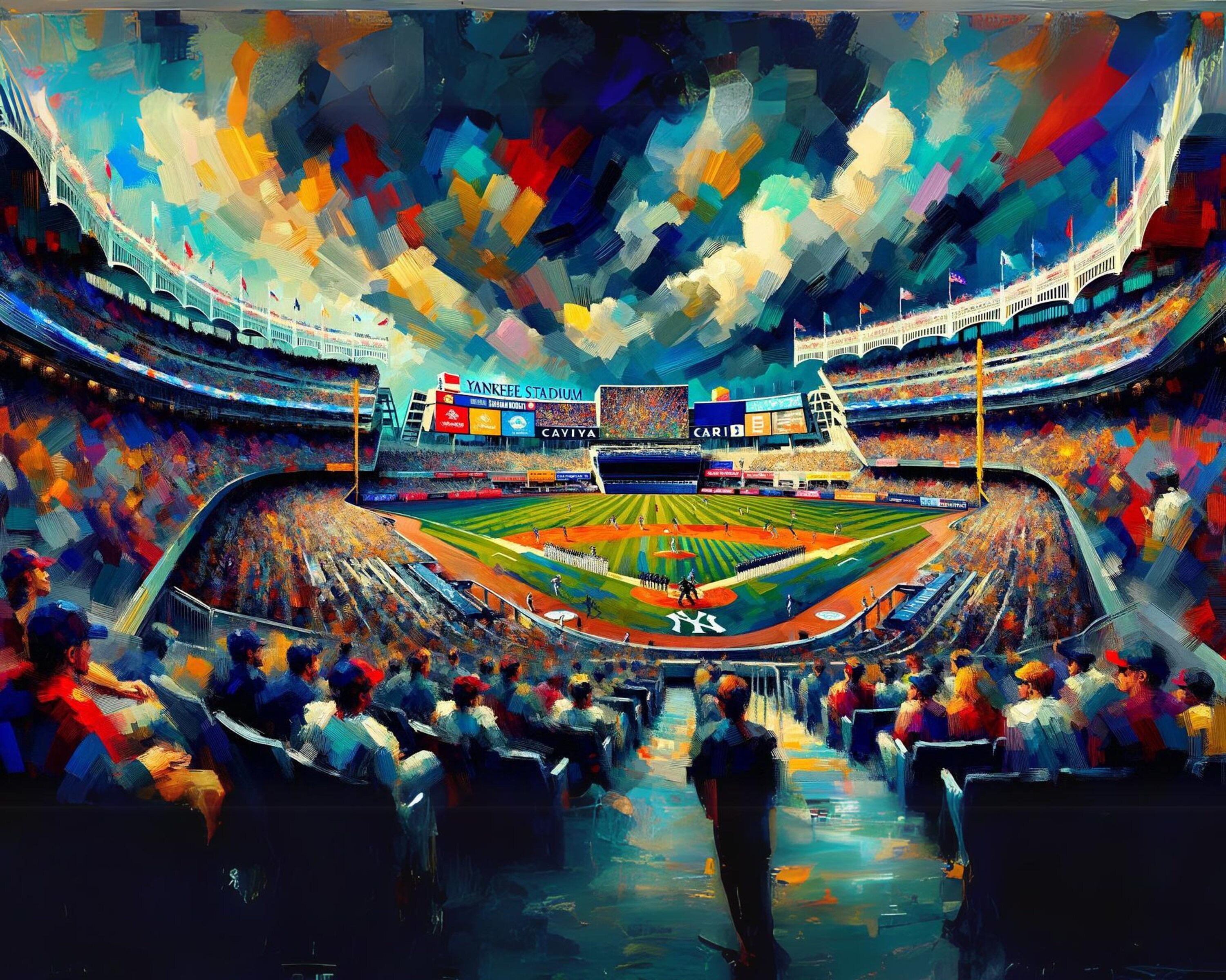 Original Yankee Stadium Art 5pack 8x10 Digital Prints for Yankees Fans ...