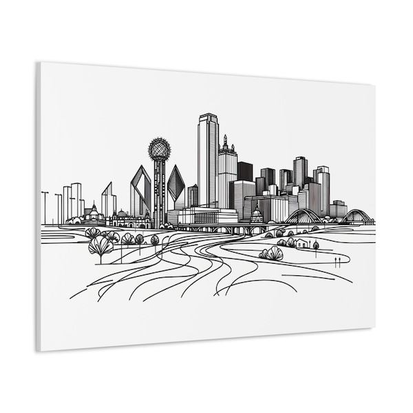 Dallas Skyline - Etsy