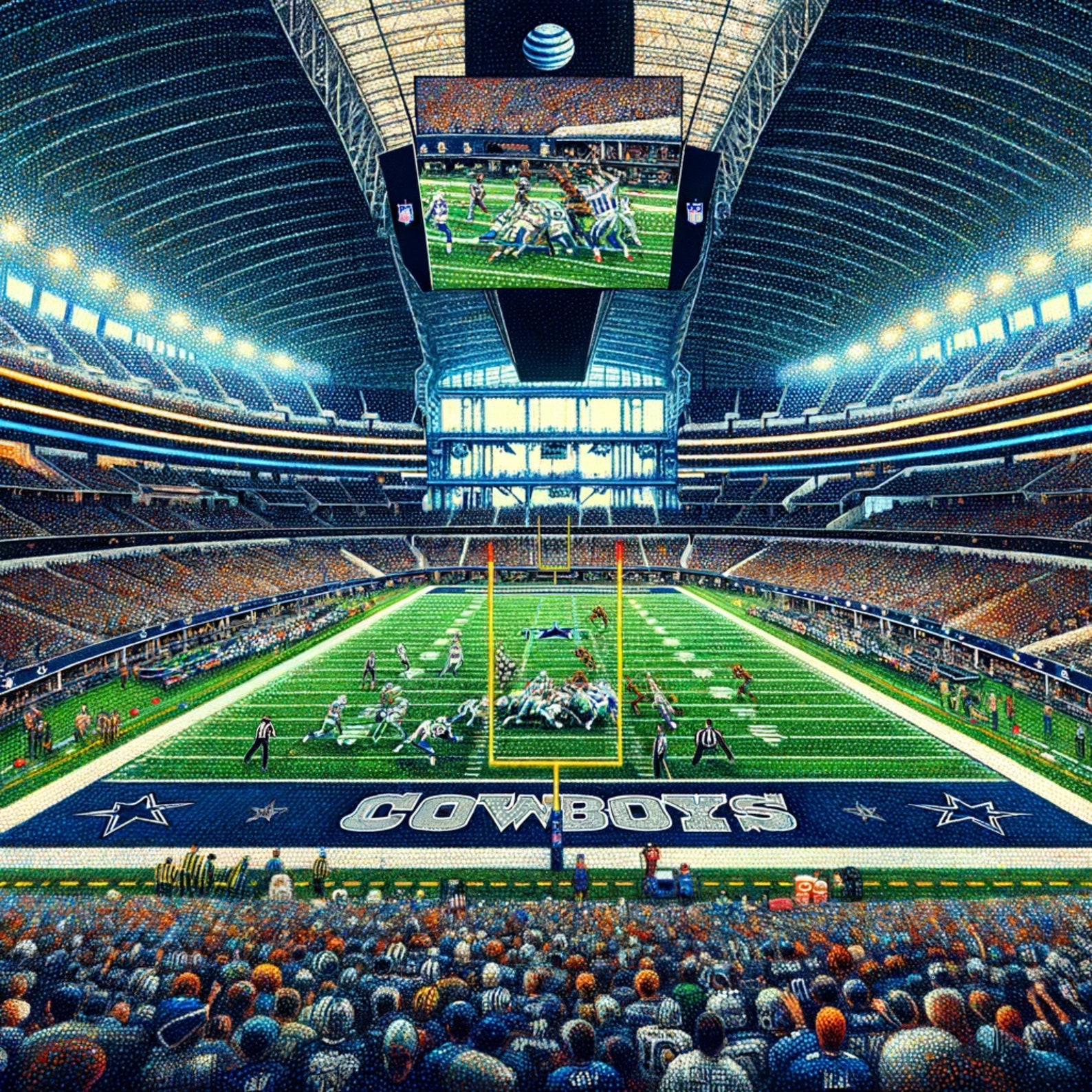 AT&T Stadium Art Collection Set of 4 Digital Prints for Cowboys Fans ...