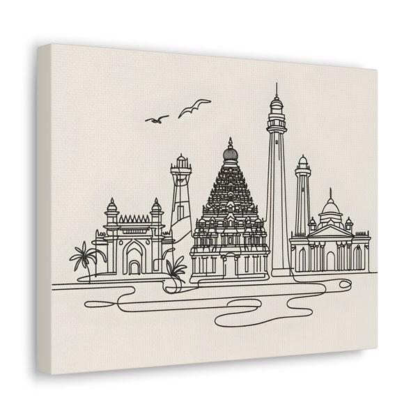 Chennai Line Art - Etsy