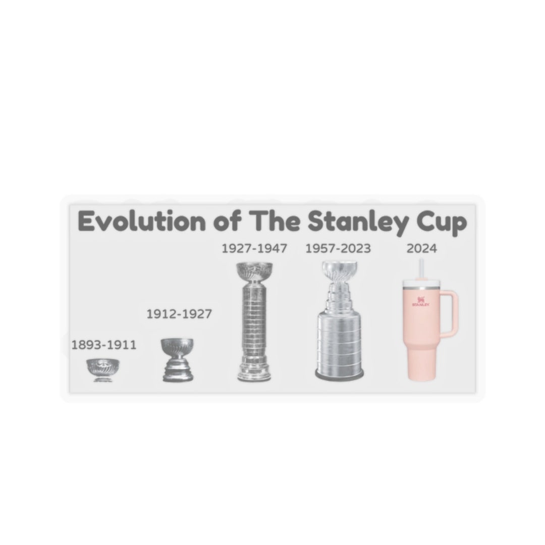 Evolution of the Stanley Cup Sticker Viral Stanley Cup Tumbler Sticker ...