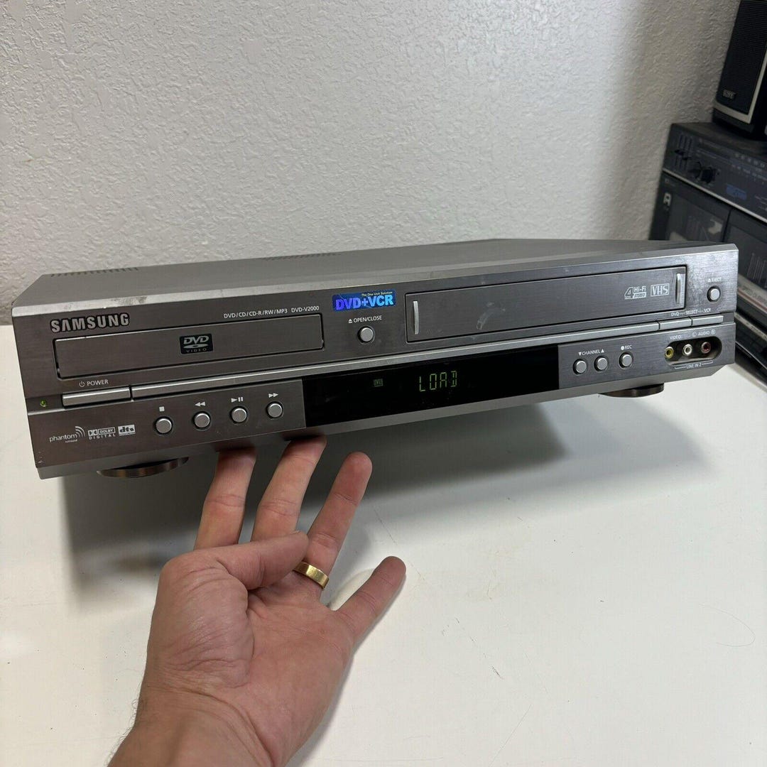 Samsung DVD Vcr Combo Player Dvd-v2000 Gray No Remote TESTED WORKS - Etsy