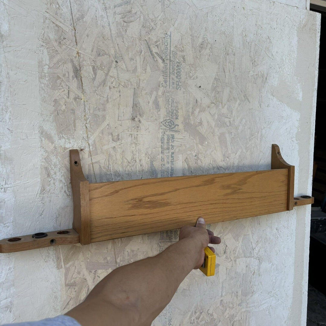 Vintage Church Pew Book Bible Magazine Rack W/ Communion Cup Holder ...