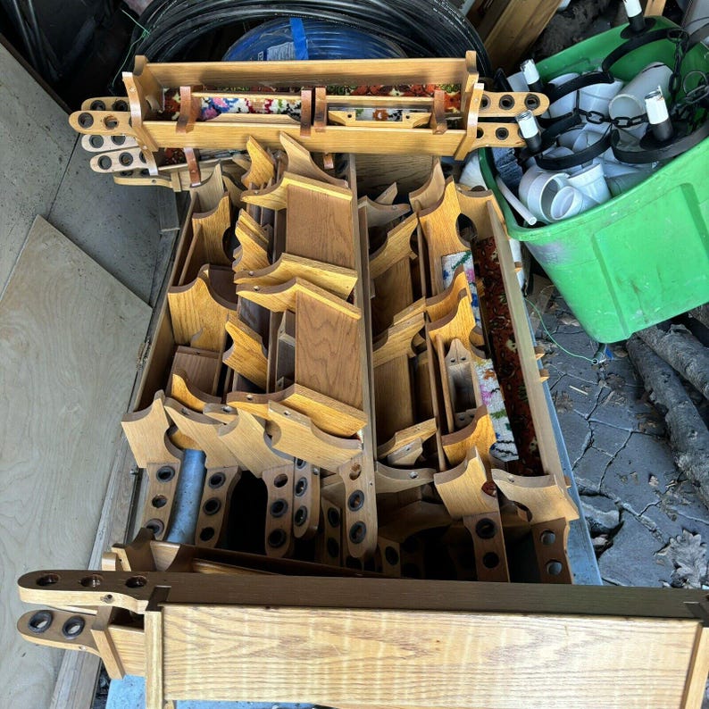 Vintage Church Pew Book Bible Magazine Rack W/ Communion Cup Holder ...