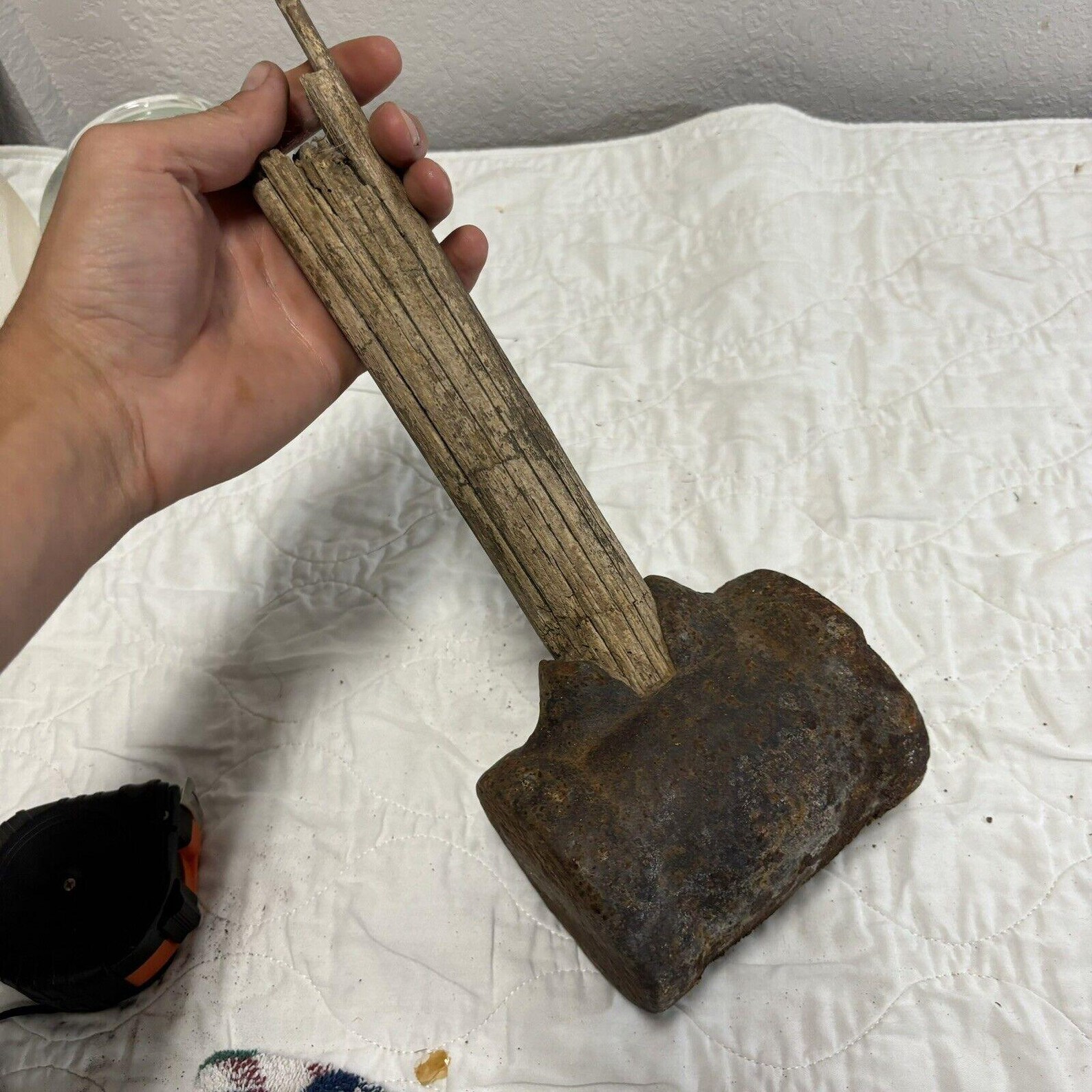 Vintage 15 Lb Round Sledge Hammer Head Only, Thor Fence Post Sledge ...