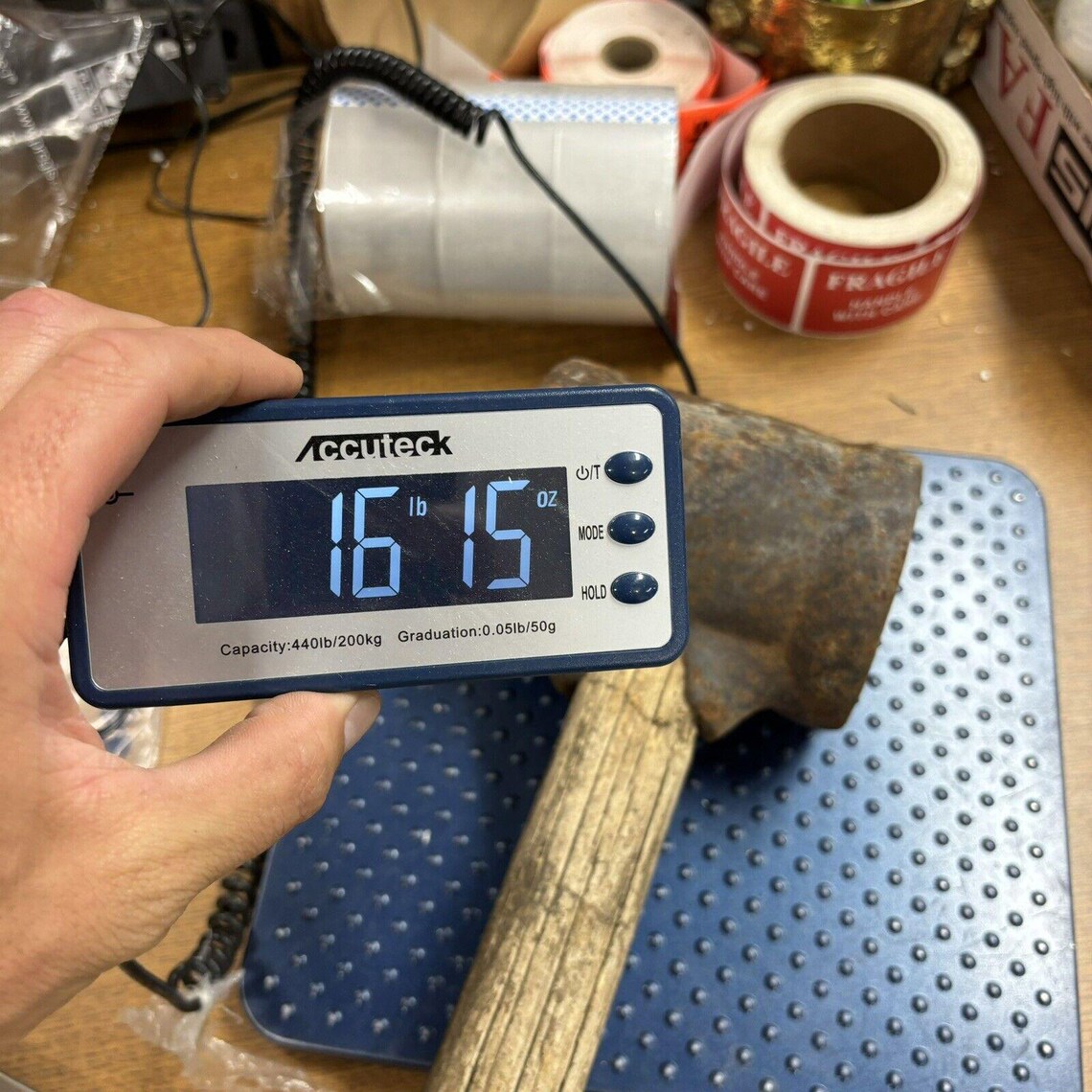 Vintage 15 Lb Round Sledge Hammer Head Only, Thor Fence Post Sledge ...