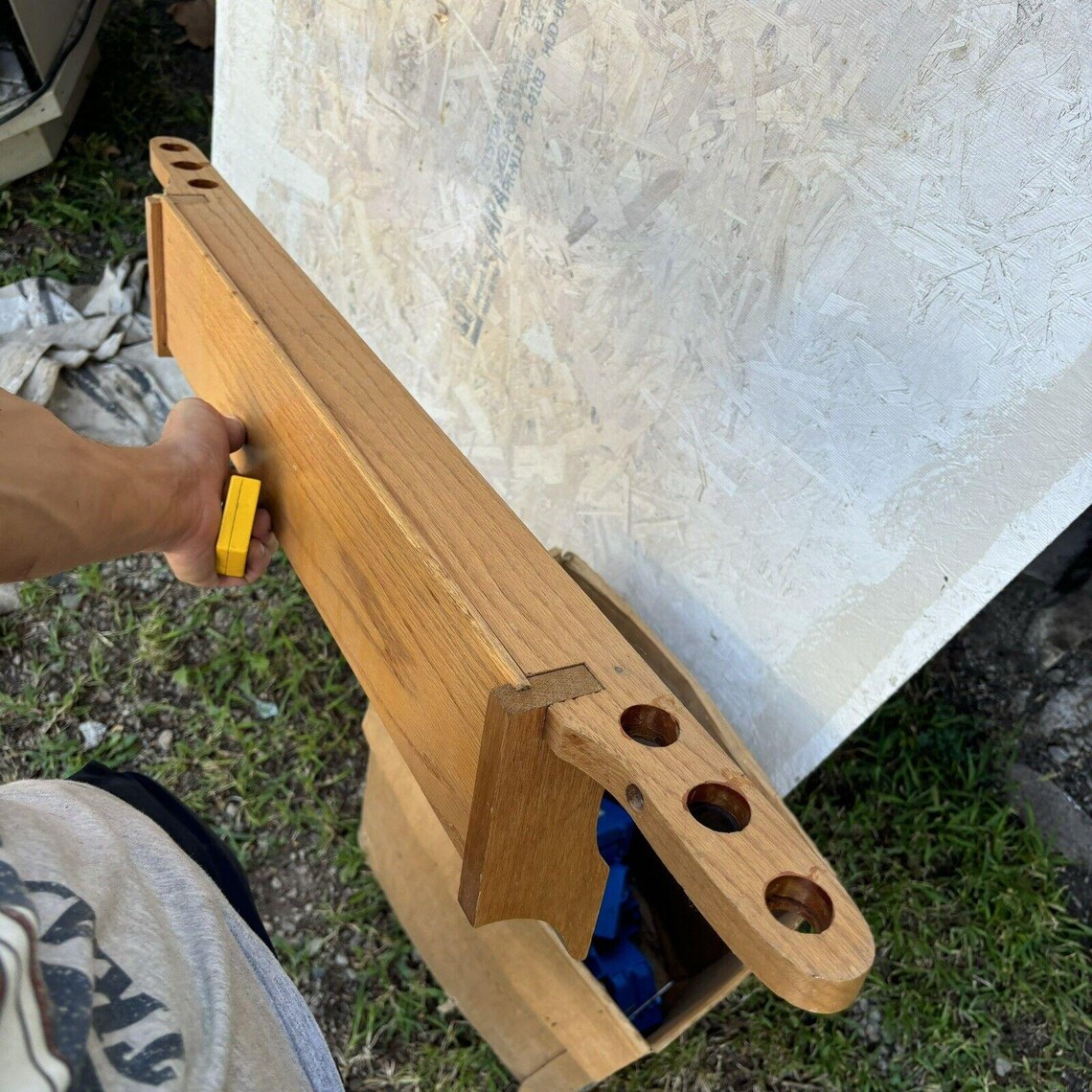 Vintage Church Pew Book Bible Magazine Rack W/ Communion Cup Holder ...