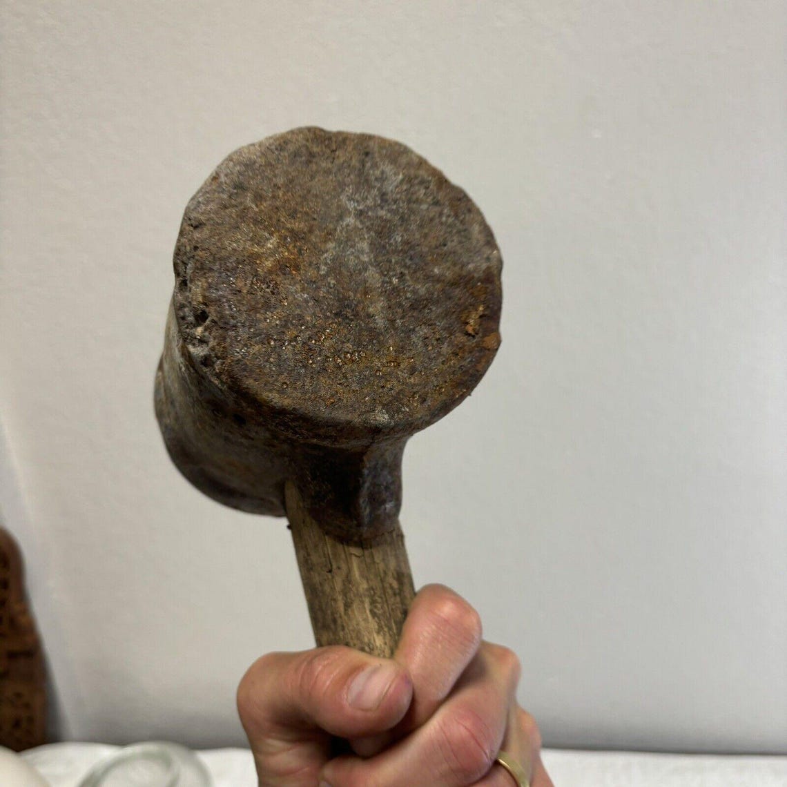 Vintage 15 Lb Round Sledge Hammer Head Only, Thor Fence Post Sledge ...