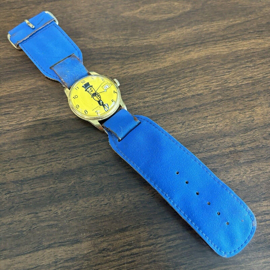 Vintage Mr. Peanut Wind-up Wrist Watch Promotional Original Band - Etsy