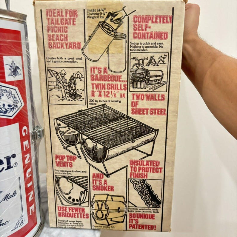 Budweiser the Big Can Do Barbecue Grill & Smoker Looks New With ...