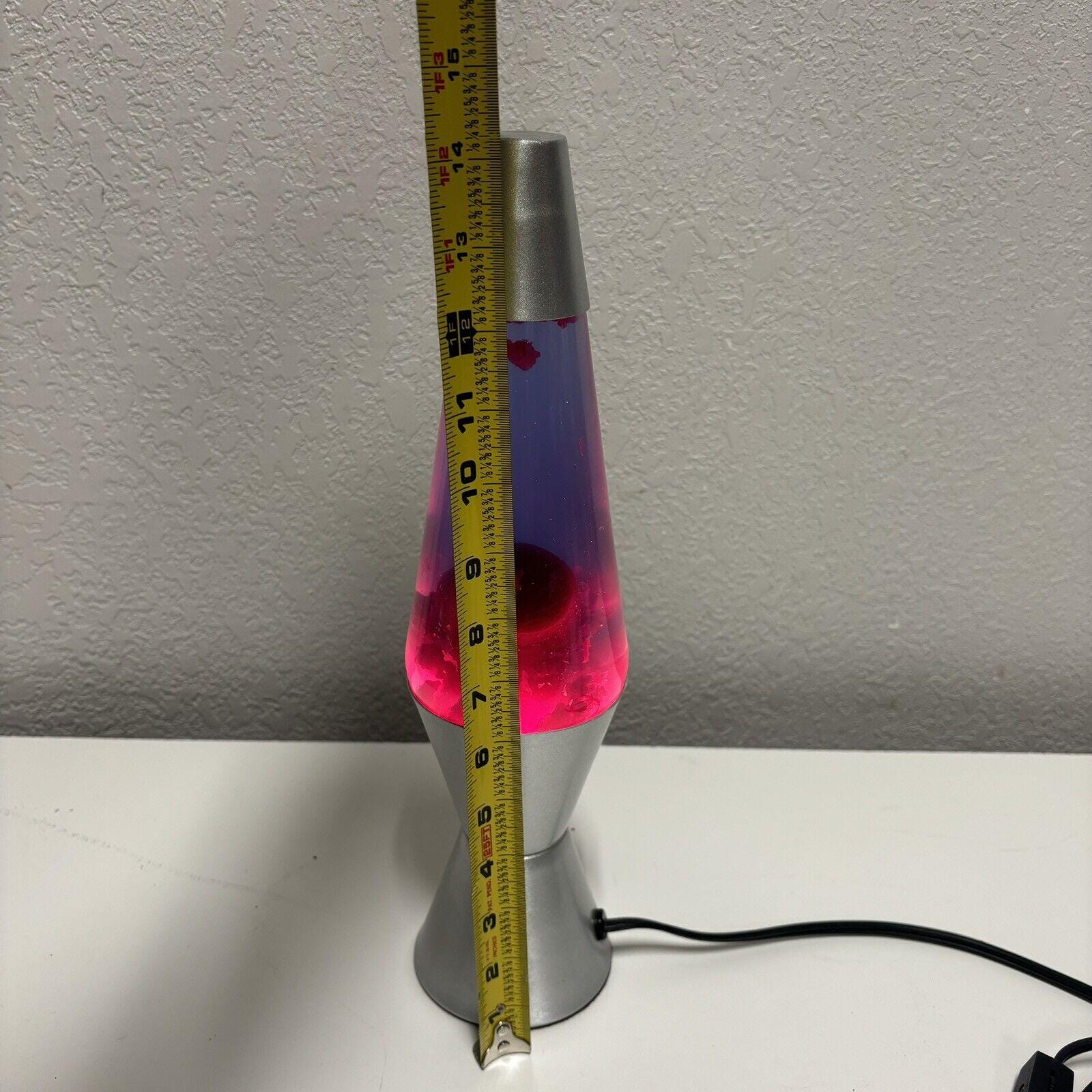14" Motion and Silver Glitter Lava Lamp Model 2000 Red Lava Silver Base ...